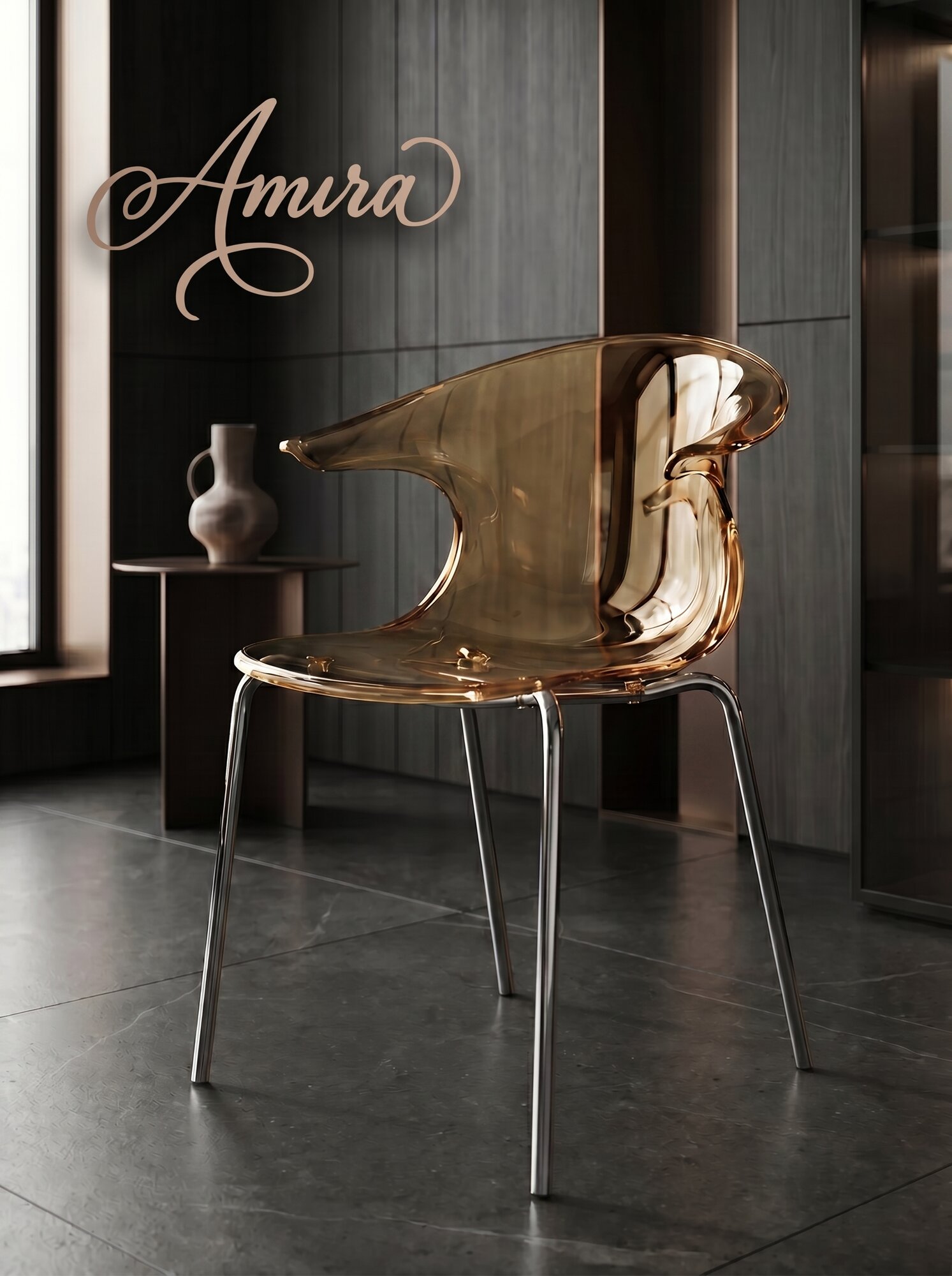 Стул Amira "Aurora" из поликарбоната, прозрачный, универсальный