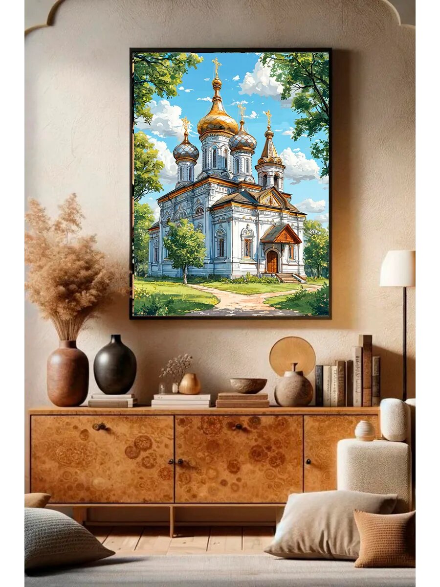 Картина на стену для интерьера Храм 40х50
