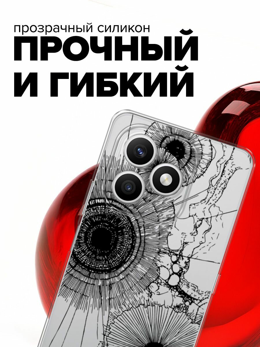 Чехол на Honor X8d / Хонор X8d с принтом Абстрактный деревянный узор — фото 1