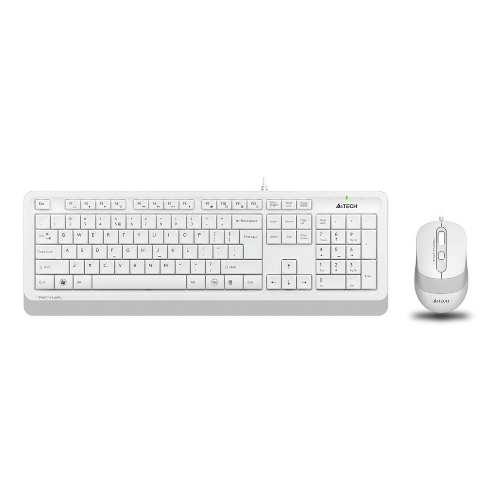 Комплект клавиатуры A4TECH и мыши Fstyler F1010 белый/серый
