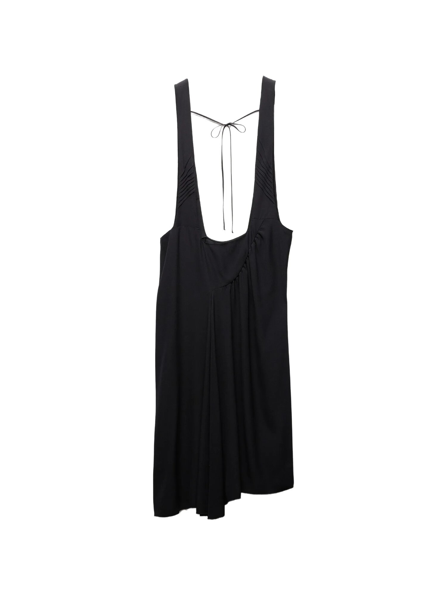 Платье Satin sablé dress with suspenders