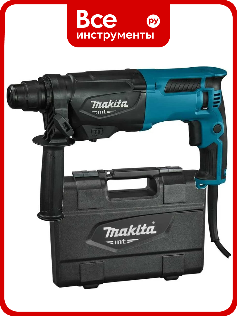 Перфоратор Makita SDS+, 800Вт, 26мм, 3реж, 2.3Дж, 0-4500у/м, 2.7кг, кейс M8701B