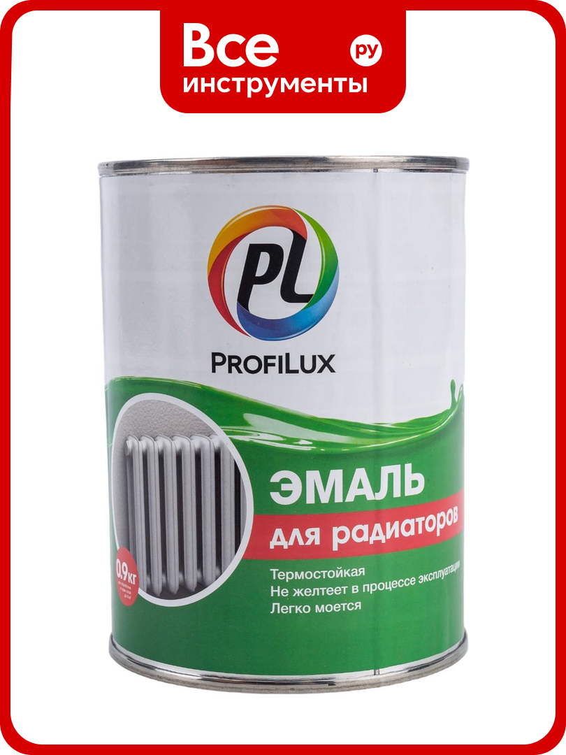 Эмаль Profilux для радиаторов, алкидная быстросохнущая, влагостойкая, полуматовый блеск