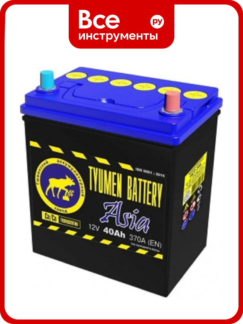 Аккумуляторная батарея TYUMEN BATTERY Тюмень обратная полярность для автомобилей, клеммник, кальциевая химия