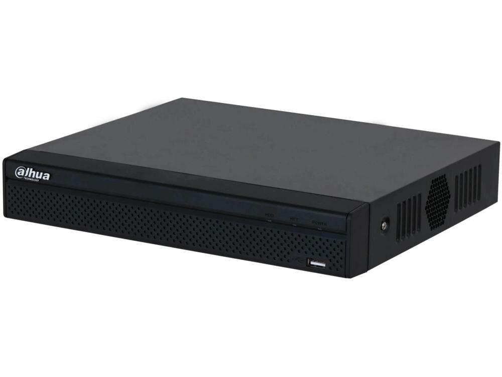 DAHUA 4-канальный IP-видеорегистратор 4K и H.265+, ИИ Входящий поток до 80Мбит/с; сжатие: H.265+, H.265, H.264+, H.264, MJPEG; разрешение записи до 12
