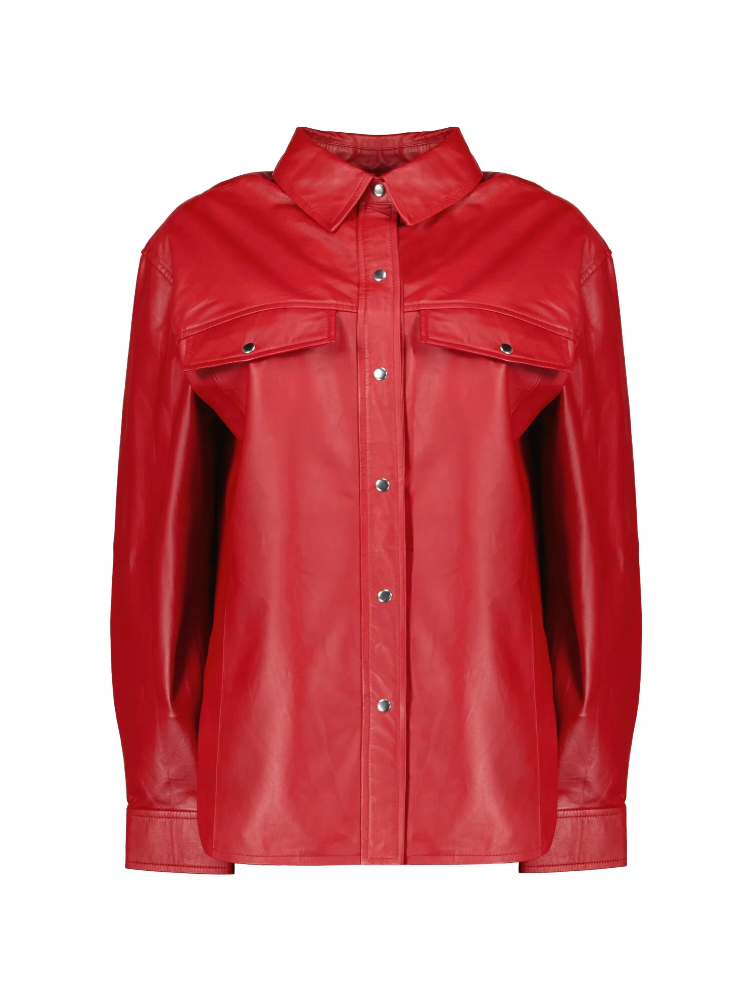 Куртка Leather buttoned jacket