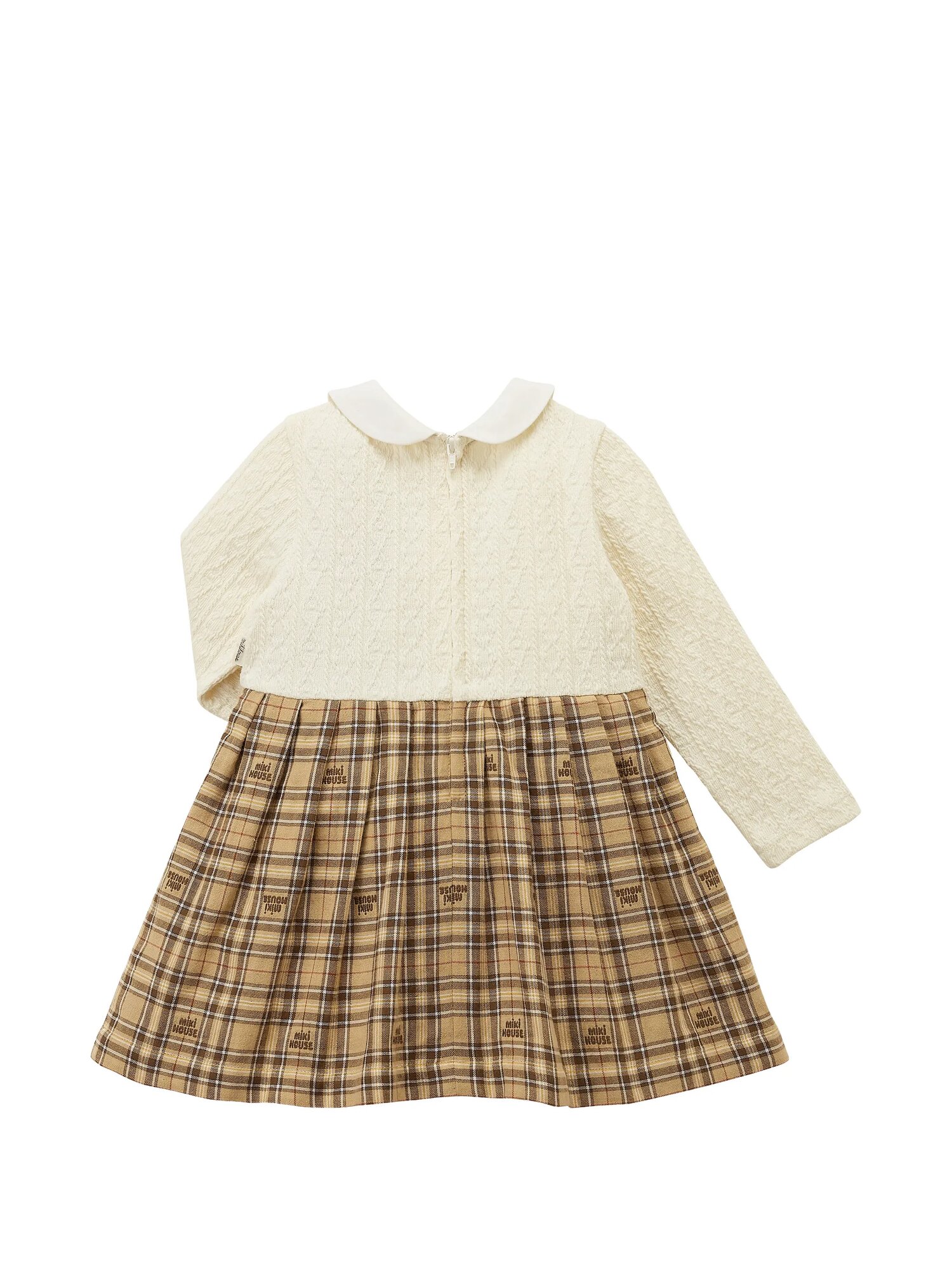 Платье MIKI HOUSE Cable-knit check-pattern dress, размер 2 года — фото 1