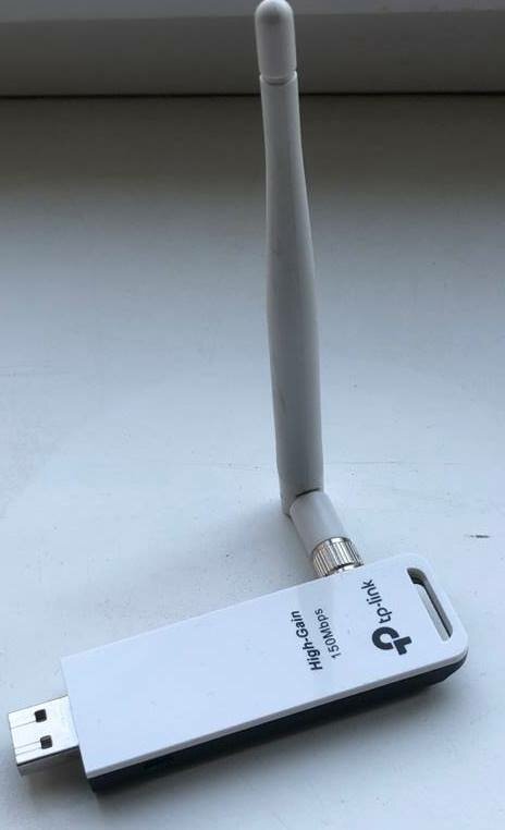 TP-LINK TL-WN722N, Wi-Fi USB Адаптер, 150Mbps High Gain (высокого усиления), with Cradle, Atheros, 1, Уценка