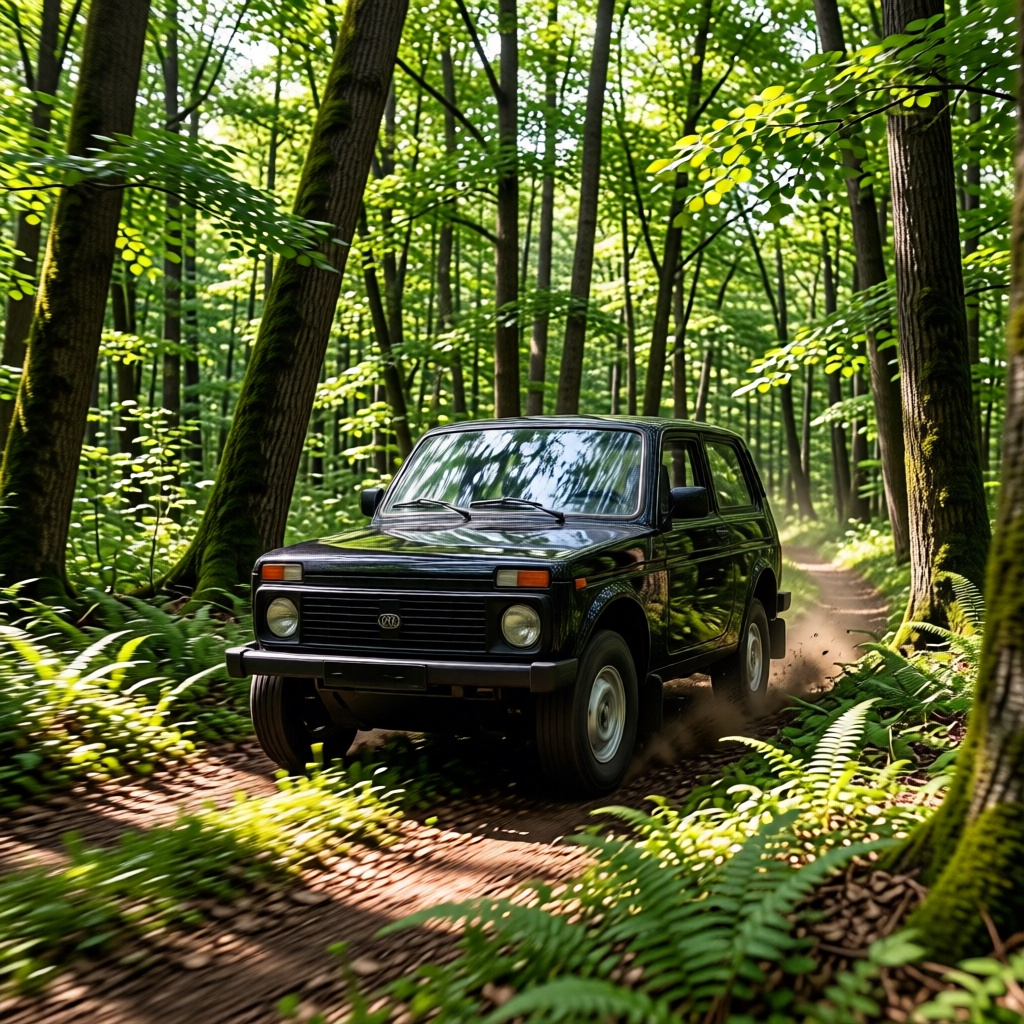 Машина металлическая "Технопарк", LADA 4x4 нива, 12 см, черная