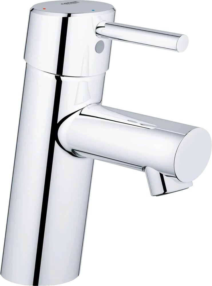 Смеситель для раковины Grohe Concetto 2338510E хром, глянцевый, кран для ванной в раковину, из латуни, рычажный, с керамическим картриджем, с функцией экономии расхода