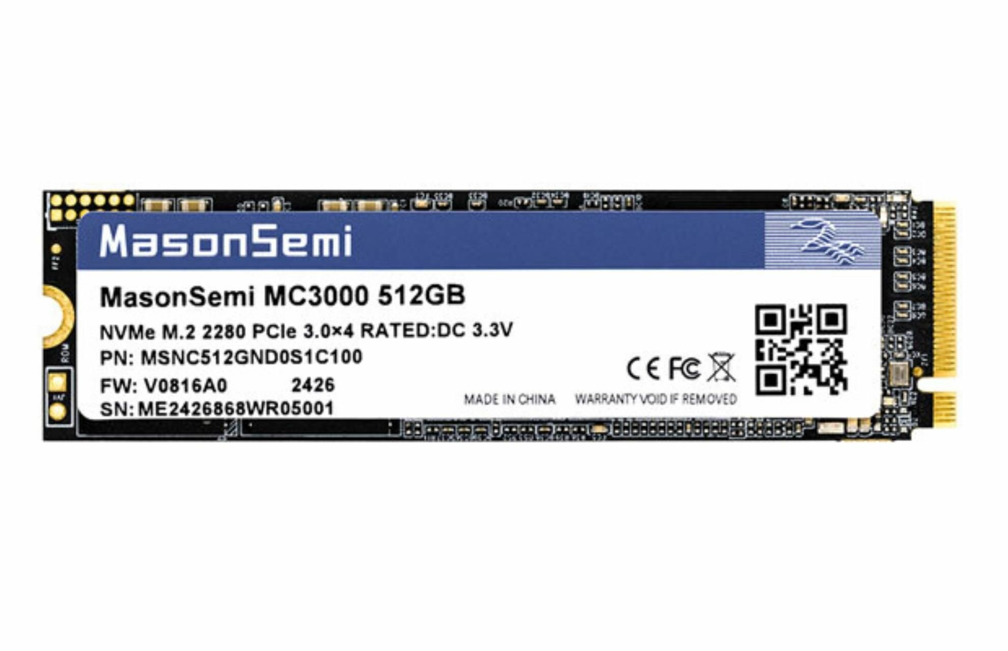 512 ГБ SSD M.2 накопитель MaxonSemi MC3100T