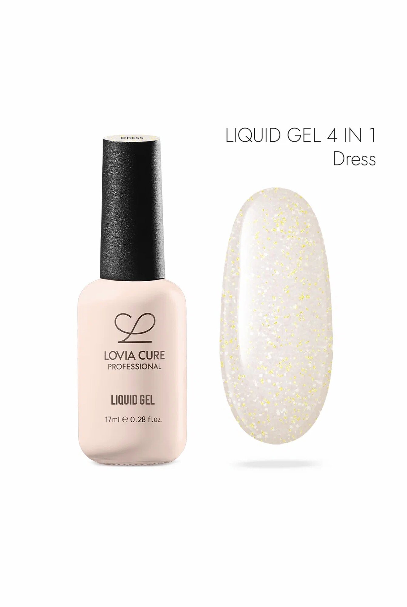 Полигель-архитектор 4 в 1 UV/LED Liquid Gel Wedding Vibe Dress 17 мл, LOVIA CURE