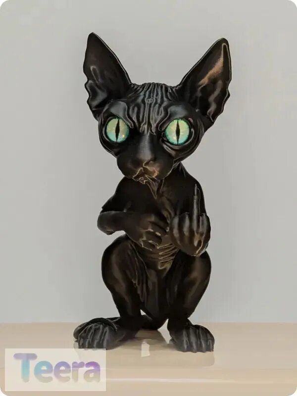 Факсфинкс с реалистичными глазами, 3D-печать, 15 см