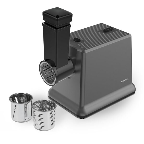 Мясорубка электрическая Centek CT-1625 черный, 2000 Вт, 2.0 кг/мин, реверс, защита от перегрузки, насадки - 5