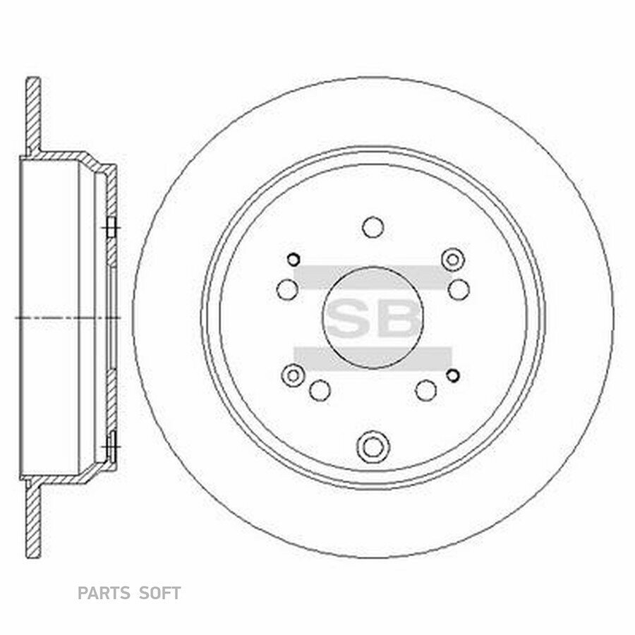 SANGSIN BRAKE SD4119 диск тормозной!\ Honda CR-V II (RD) 01-06