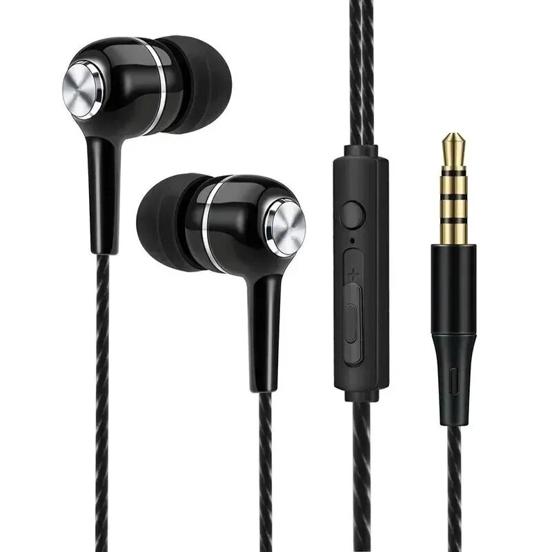 Проводные наушники VIKEFON Black с глубоким басом