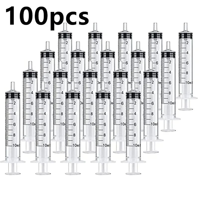 Пластиковые шприцы 10 мл, 5/10/20/50/100 шт. A0127-100pcs 10ml