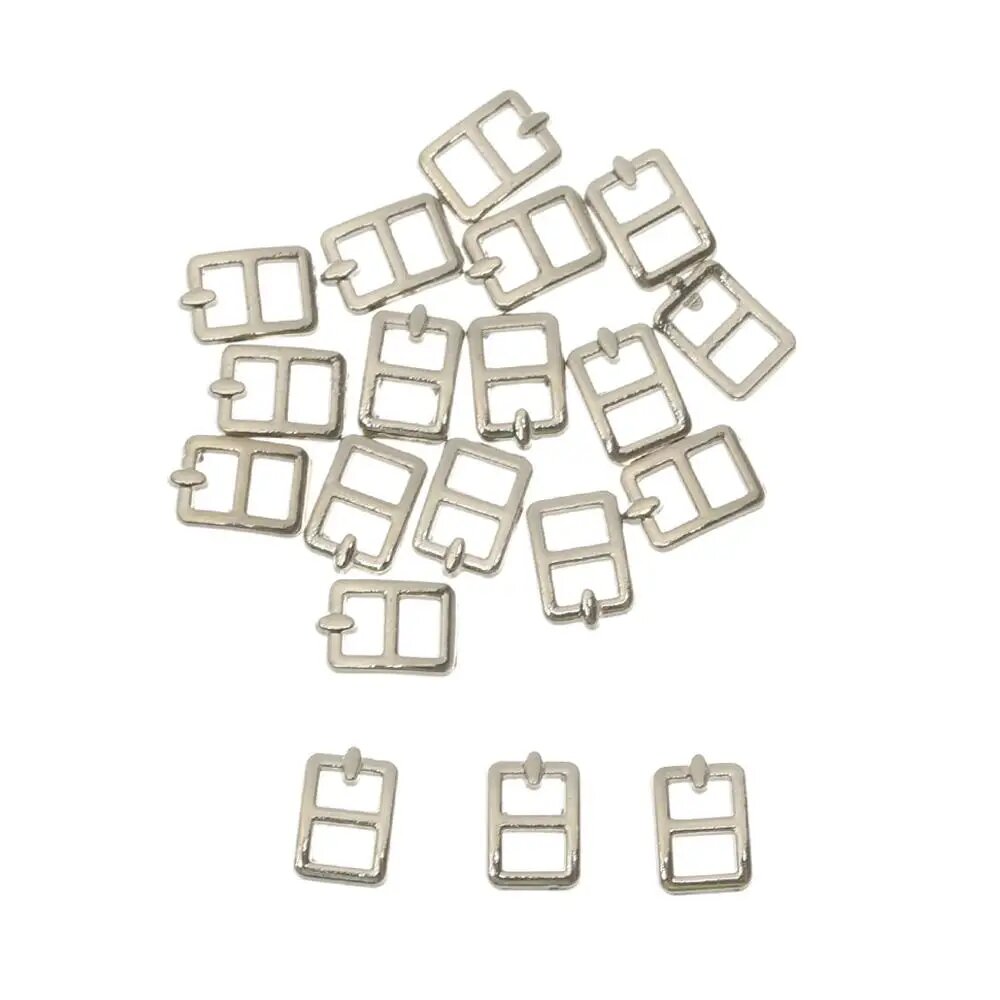 Миниатюрные пряжки-регуляторы для кукол 20/40 шт. Серебряный, Silver, 20pcs