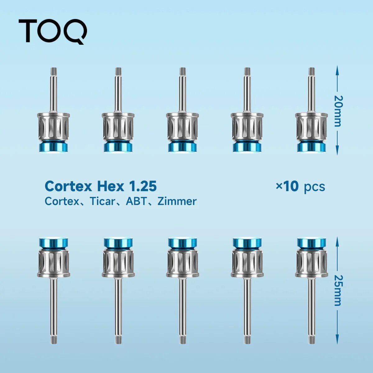 TOQ Отвертки для имплантатов Cortex Hex 1.25 10 шт