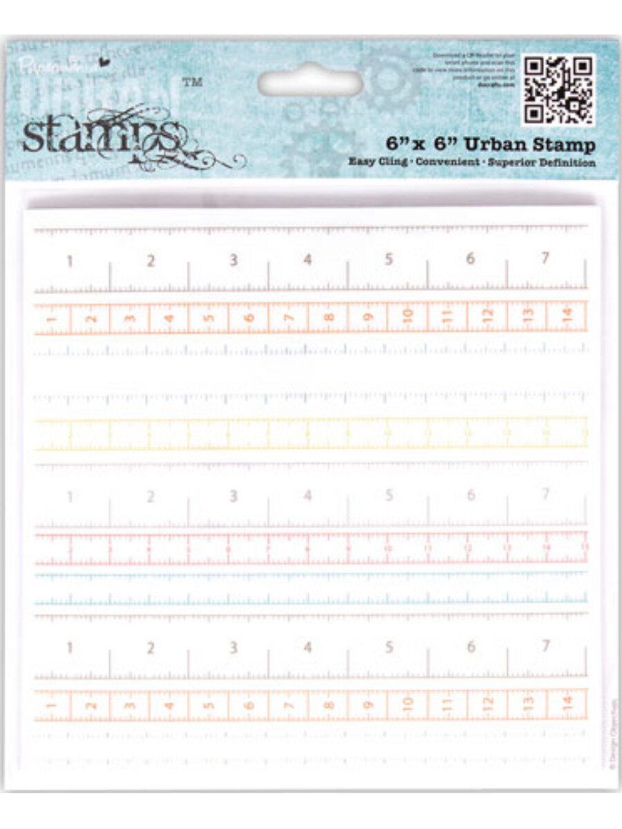 Штамп Сантиметр Happy Days 15,3х15,3 см, DOCRAFTS, из пенорезины, в блистере