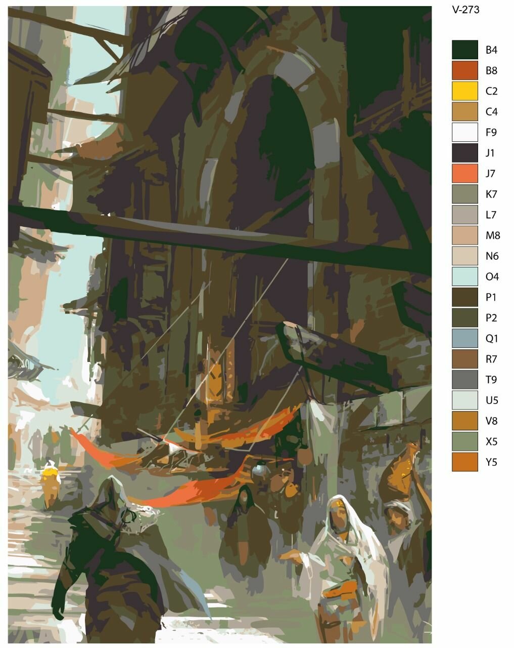 Картина по номерам V-273 "Игра: Assassins creed (Ассасин крид)", 40x60 см