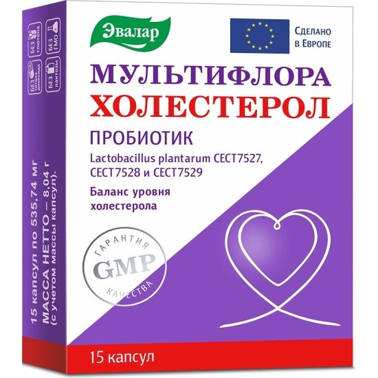 БАД Эвалар Мультифлора Холестерол 15 капс