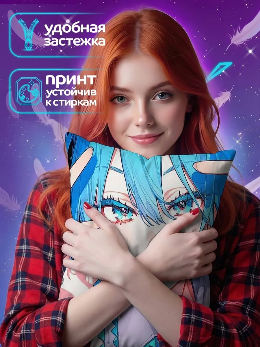 Подушка дакимакура Аниме девушка Мику — фото 1