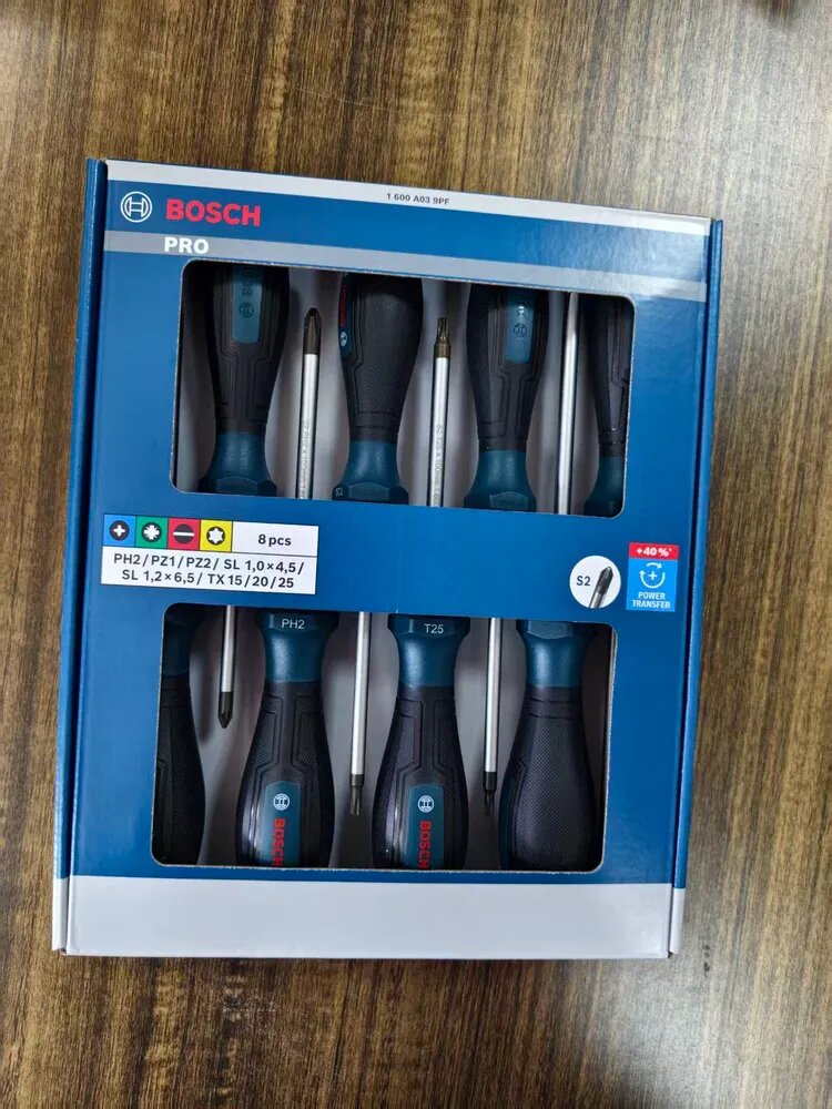 Bosch набор PRO отверток PH/PZ/SL/TX, 8 шт. — фото 1
