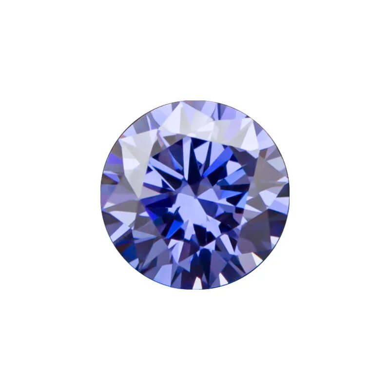 Кубический цирконий Tanzanite CZ, синий, 2.0 мм, 100шт