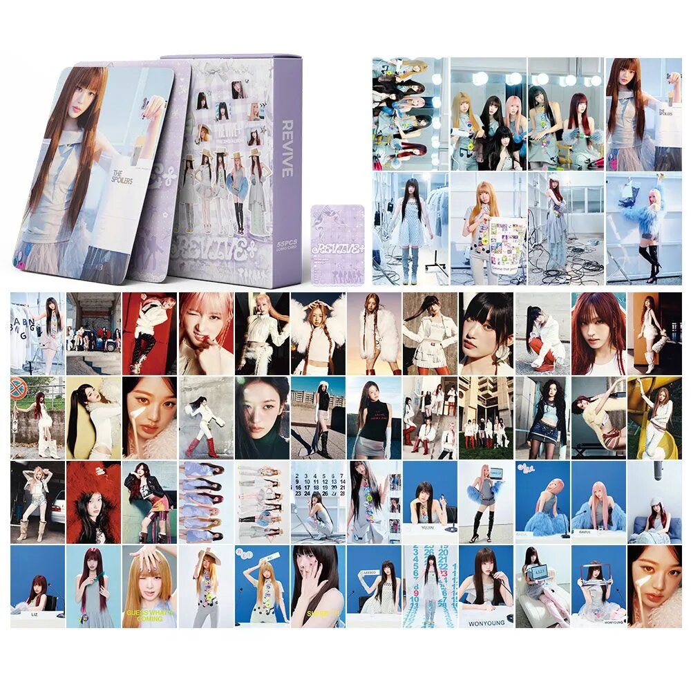 K-POP Kарточки kоллекционные IVE REVIVE 55 шт. IVE альбом REVIVE Карты Кпоп Айв 2026 Плакат фотокарточки