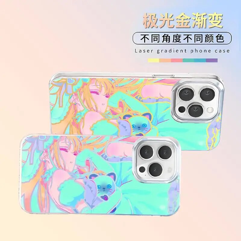 Чехол для телефона с милой девушкой Китагавой Мариин для iPhone 11 12 13 14 15 16 17 Pro Max Plus Air, аниме-чехол «Моя переодевающаяся подружка» с Авророй