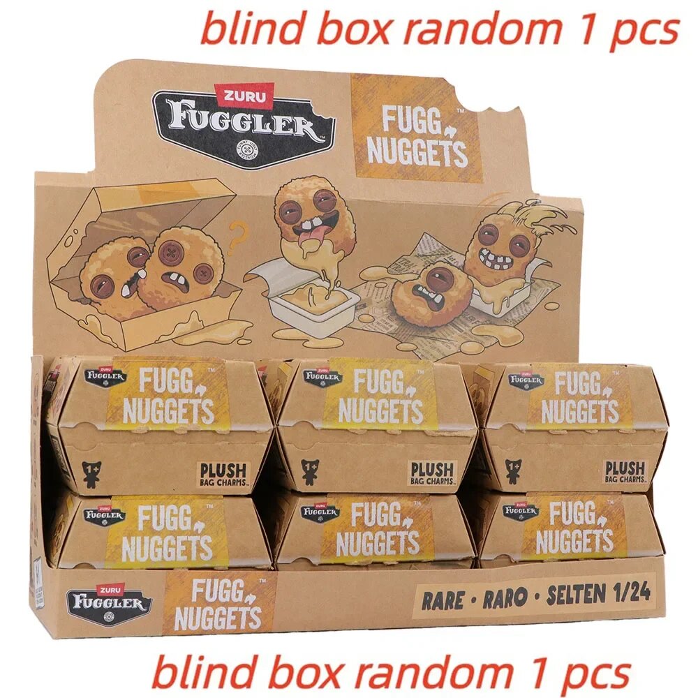 Брелок-плюшевая игрушка Fuggler Nuggets Alley Cats или Care-Bears Fugg Nuggets 1pcs