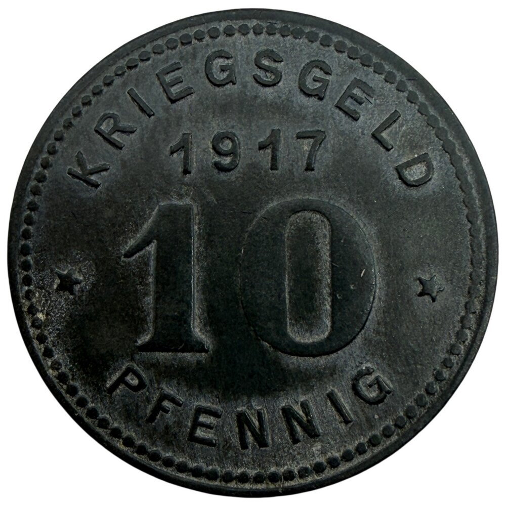 Германия, Германская империя, Виттен 10 пфеннигов 1917 г.