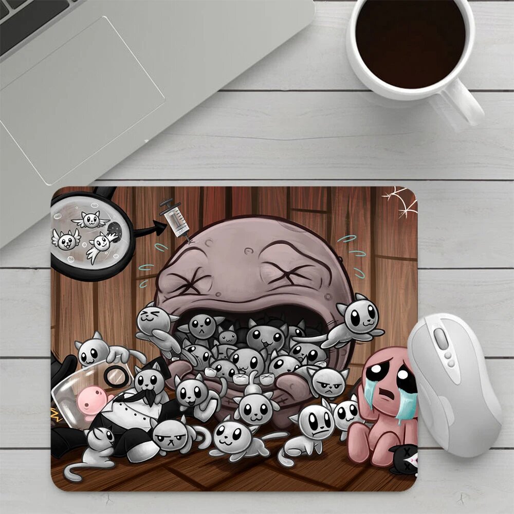 NBDRUICAI Коврик для мыши The Binding of Isaac Серый, LockEdge250x200x2mm, A6