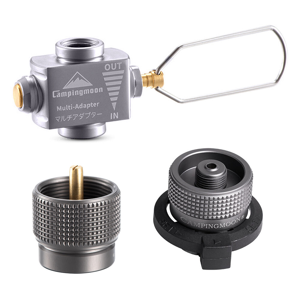 Gas Saver Plus с адаптером газовый адаптер для кемпинга походов трекинга, модель Set 1/Set 2/Set 3/Set 4, материал алюминиевый сплав алюминий, размер Gas Saver Plus 94*16*35mm, размер адаптера 41*38*30mm, размер газового адаптера 30*30*35mm, вес упаковки