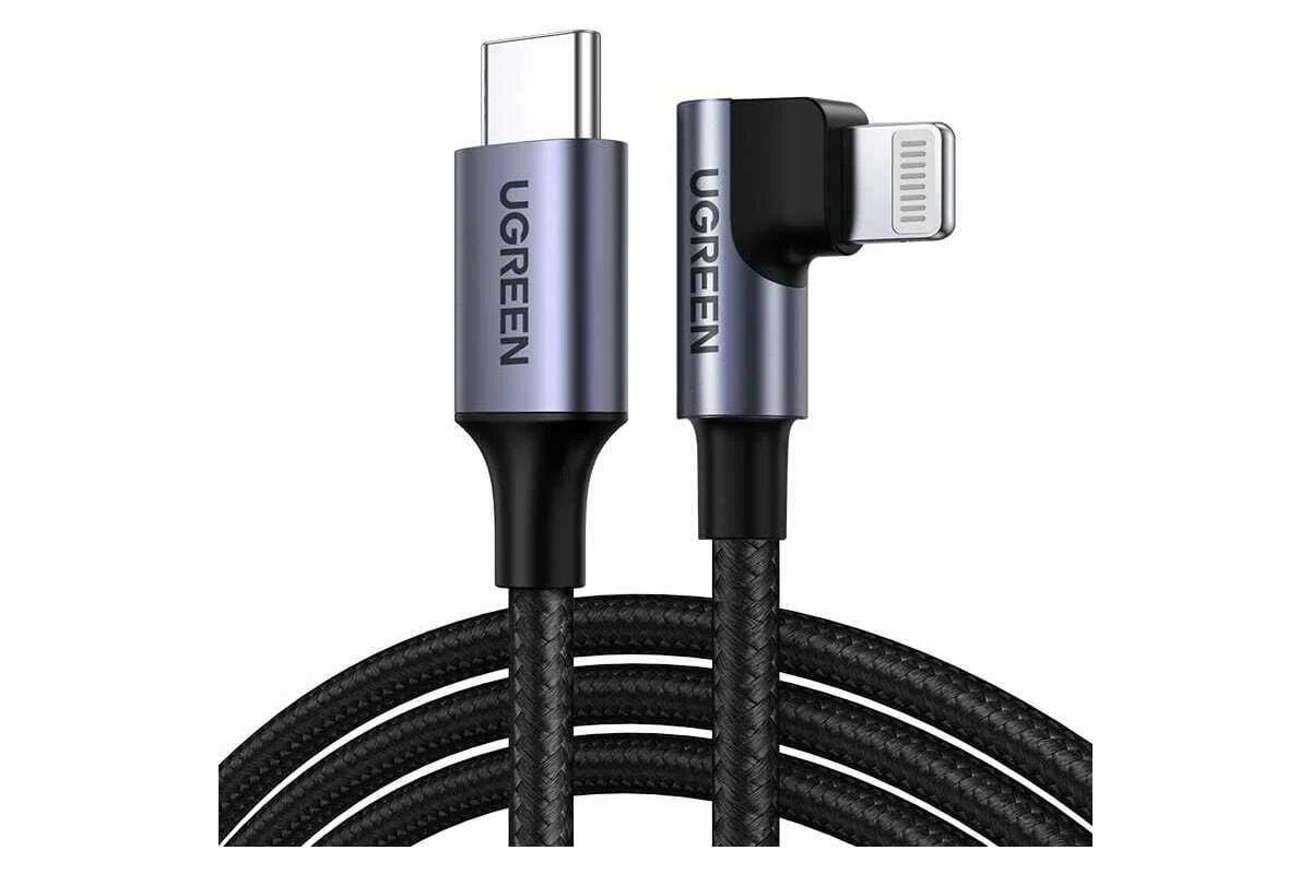 USB кабель Type-C на Lightning Ugreen US305, 3A, 1.5м, черный