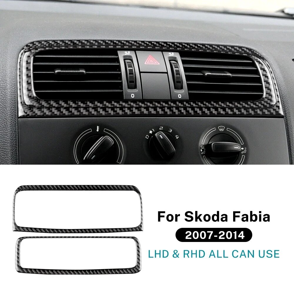 Наклейка воздуховода Skoda Fabia 2007-2014, Black Carbon