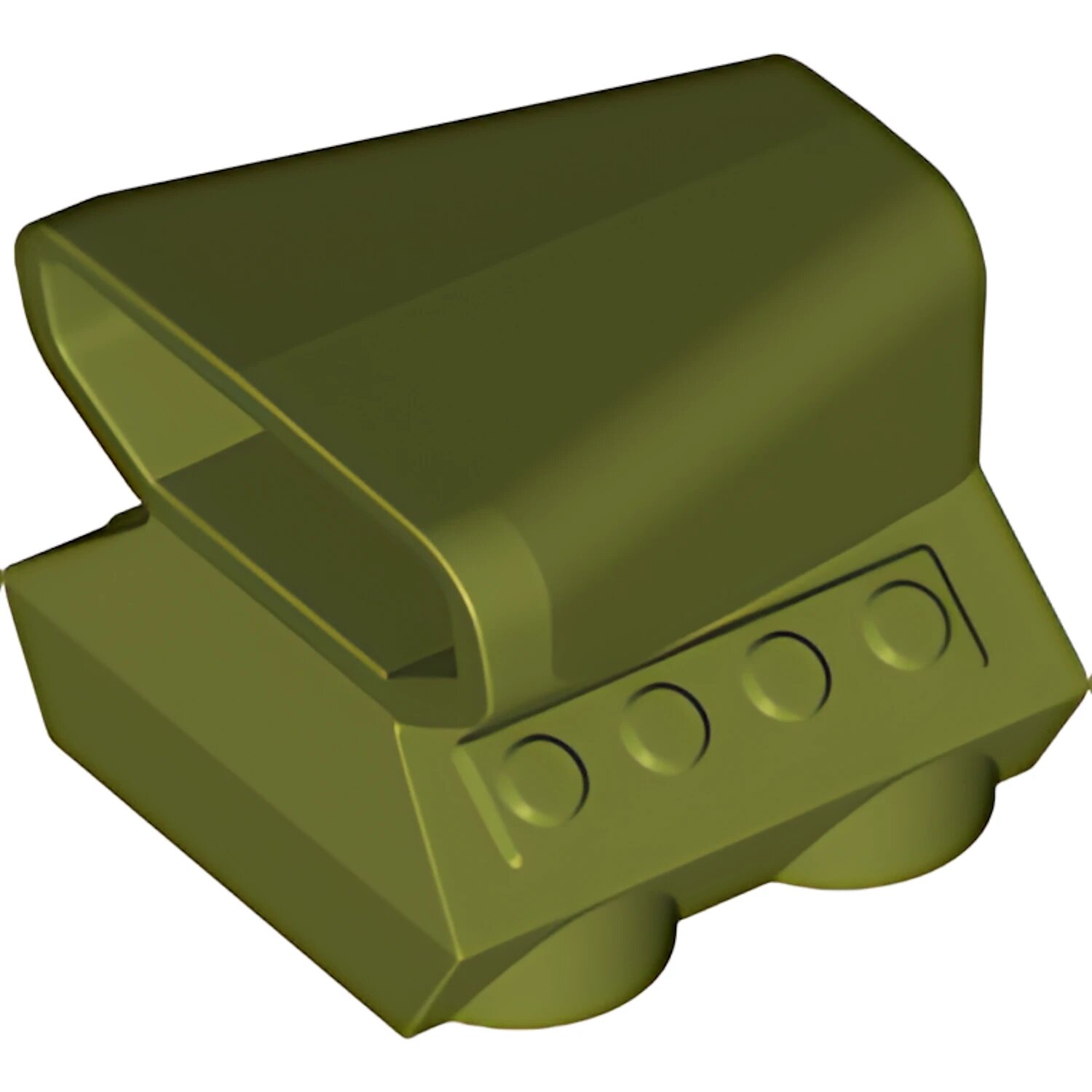 Деталь LEGO Lego Vehicle, Air Scoop Engine Top 2 x 2 50943 (15547, 51688) Olive Green U
