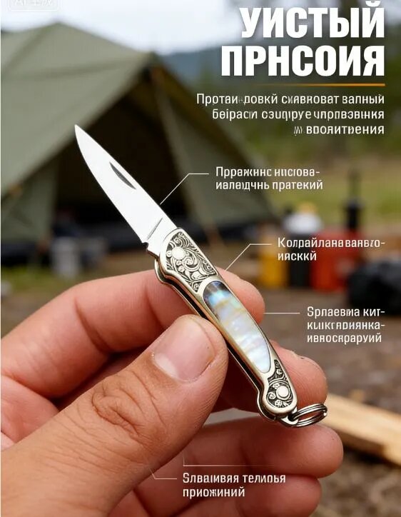 Нож столовый 1 предм. разноцветный