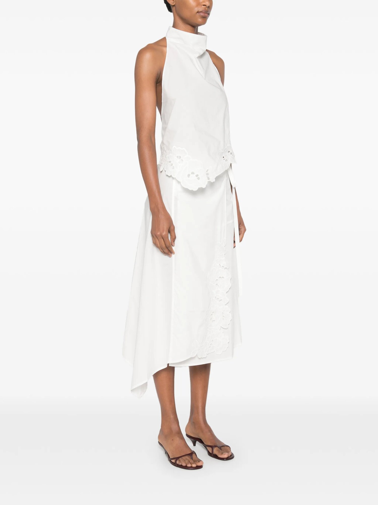Блуза SIR. Broderie-anglaise halterneck blouse
