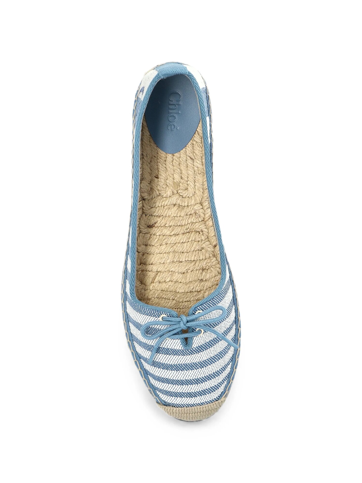 Эспадрильи Chloe Striped bow-detail espadrilles, размер 40, синий — фото 1