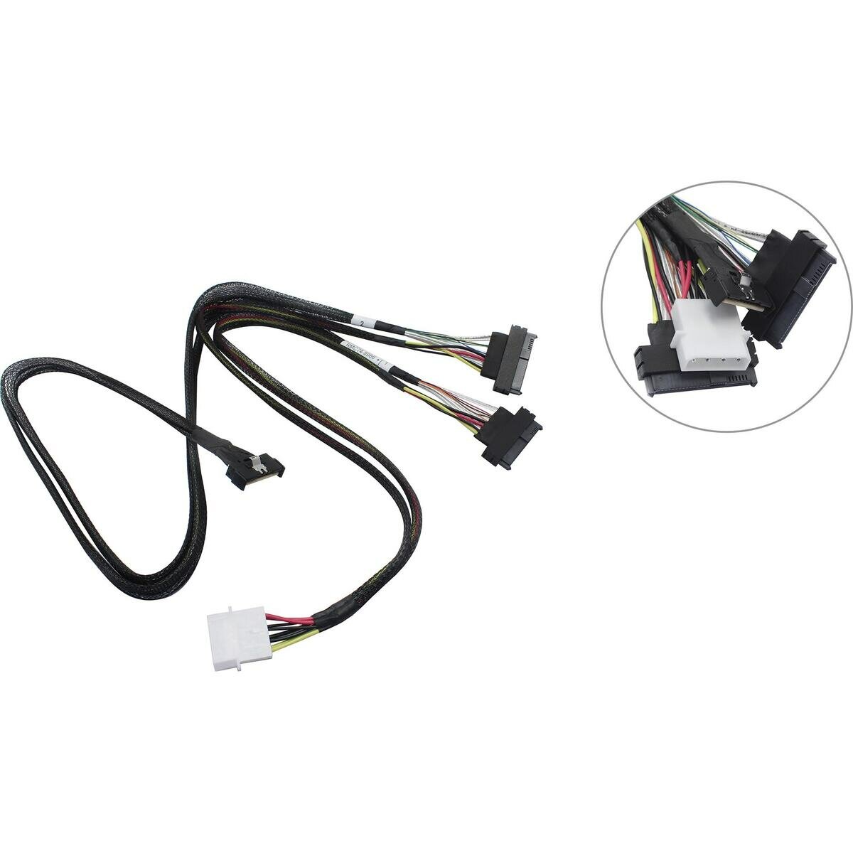 LR-LINK LRMCIOSF39(8i)-0.8M Кабель MCIO x8- 2xSFF-8639