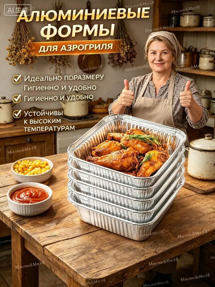 Фольга пищевая, 0.18м х 18 см, 20 мкм, 10 шт