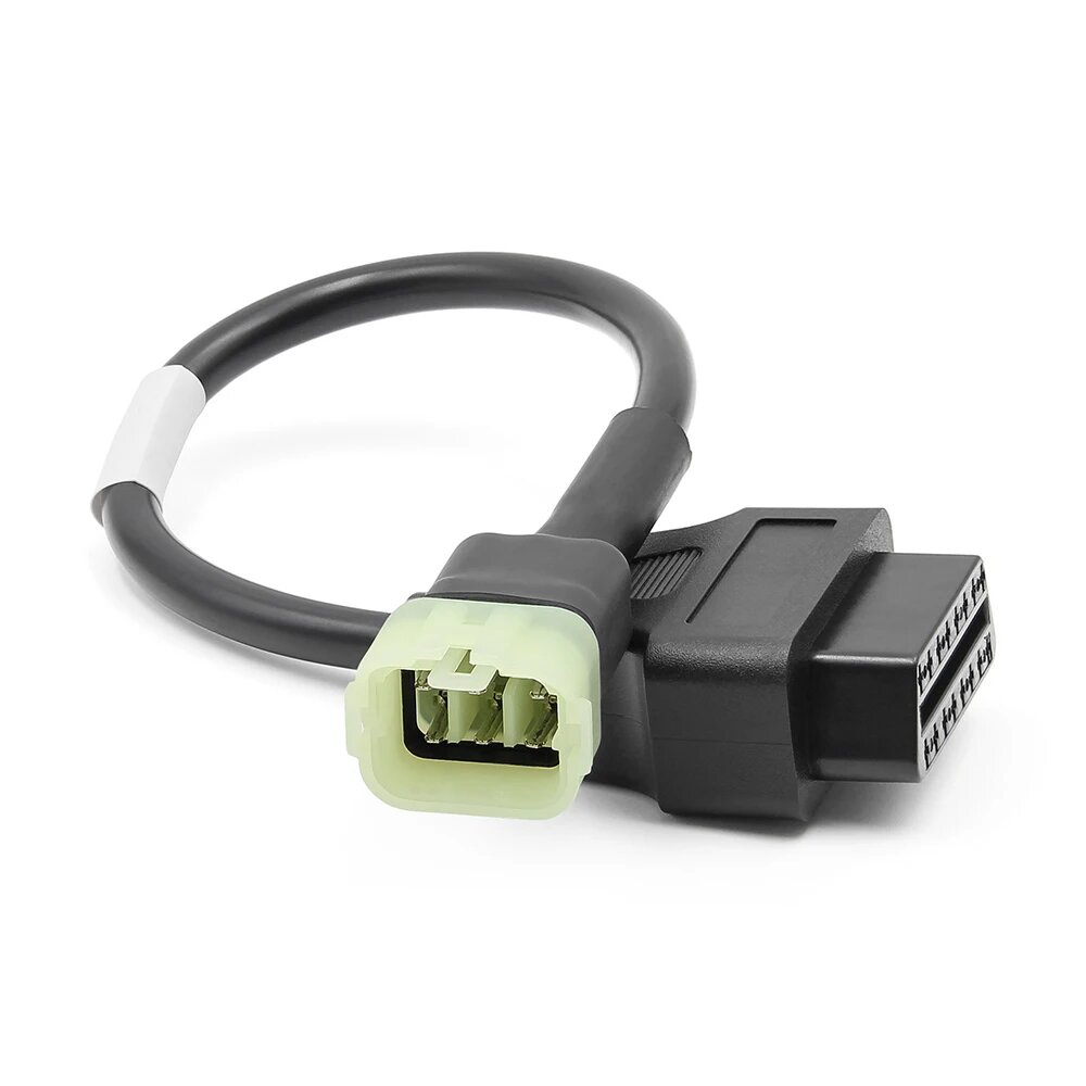 Кабель для мотоциклов Kawasaki 6Pin OBDII, адаптер с 6-контактного разъема на 16-контактный OBD2, диагностический кабель