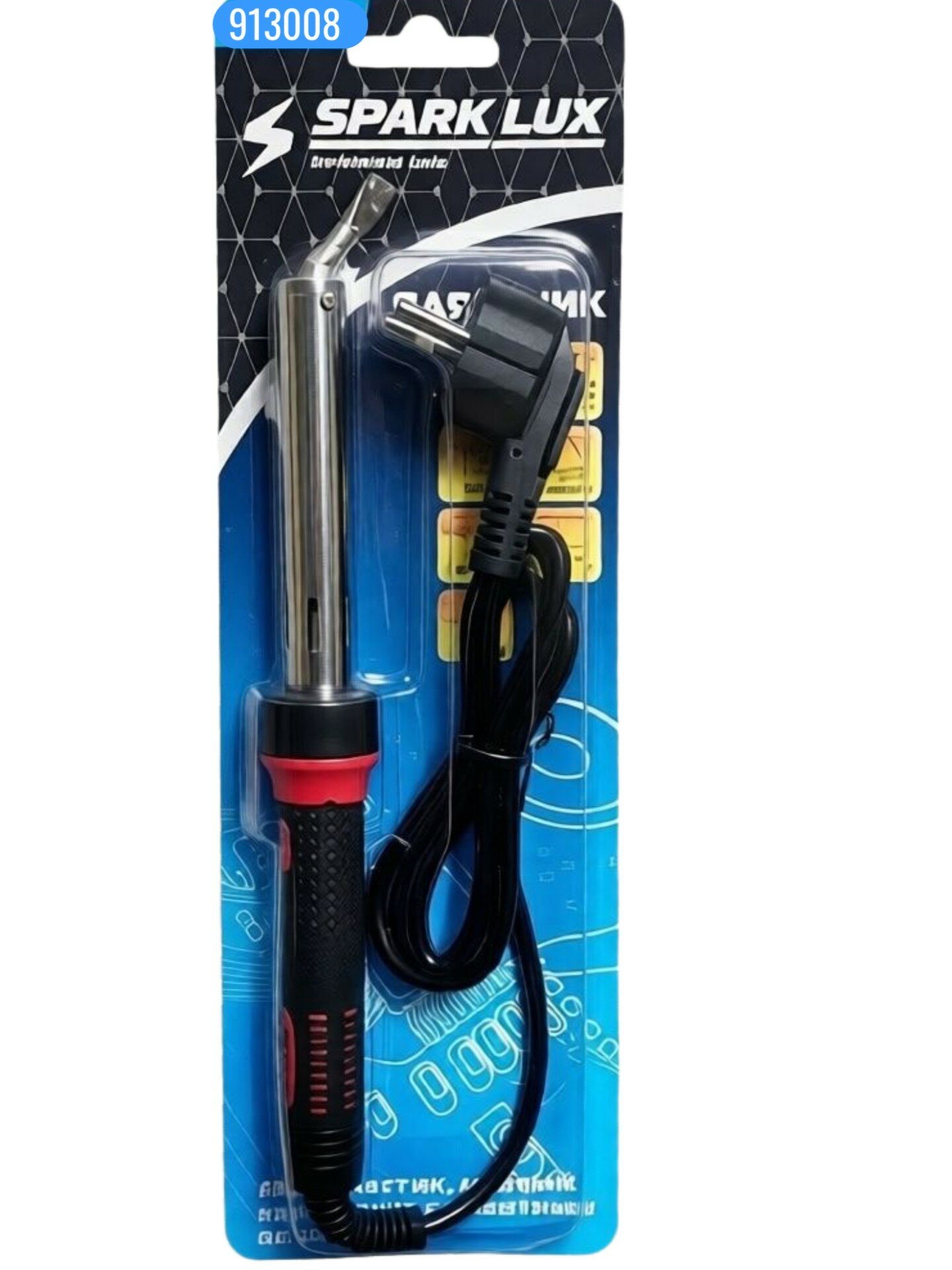 Паяльник с пластиковой рукояткой SPARK LUX 913008 80Вт