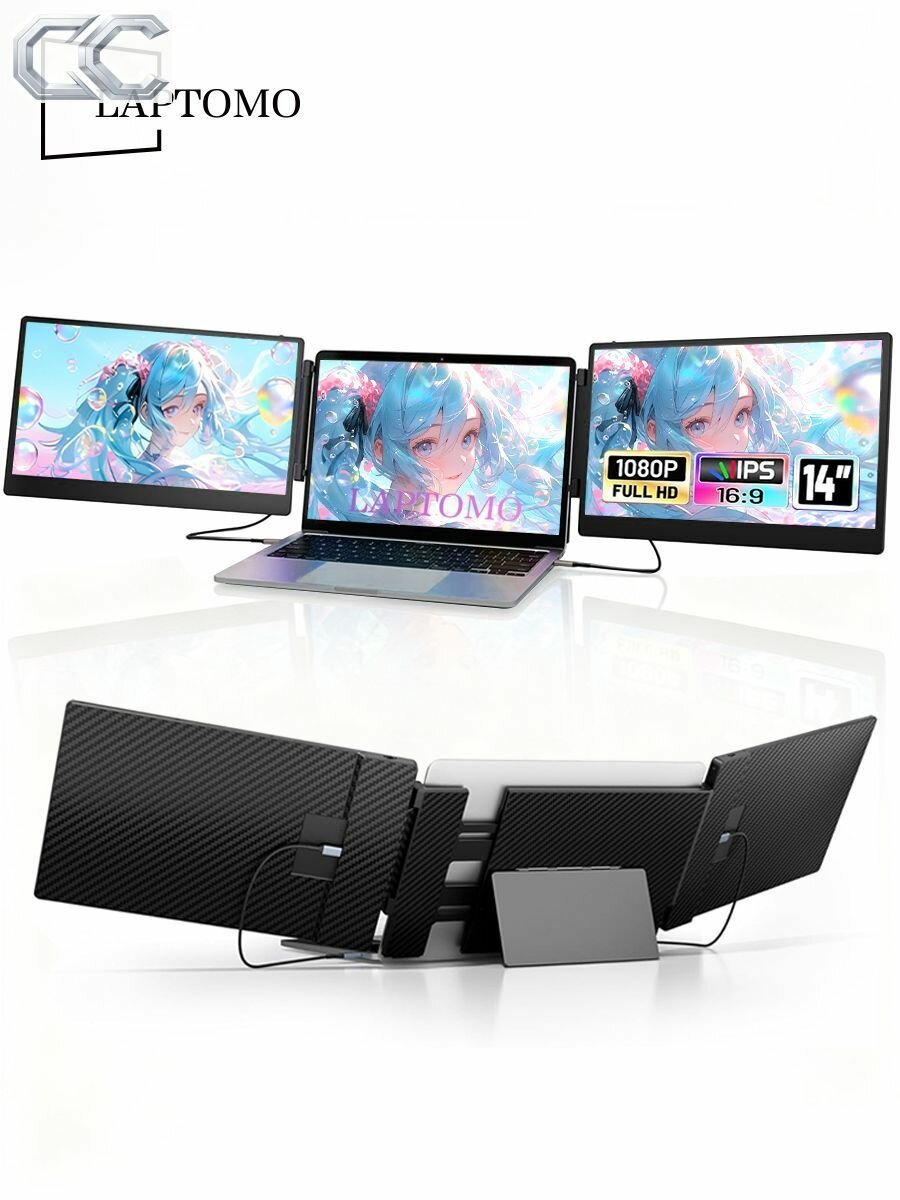 Портативный монитор S3, 14", IPS, до 1000:1, матовый, серый металлик