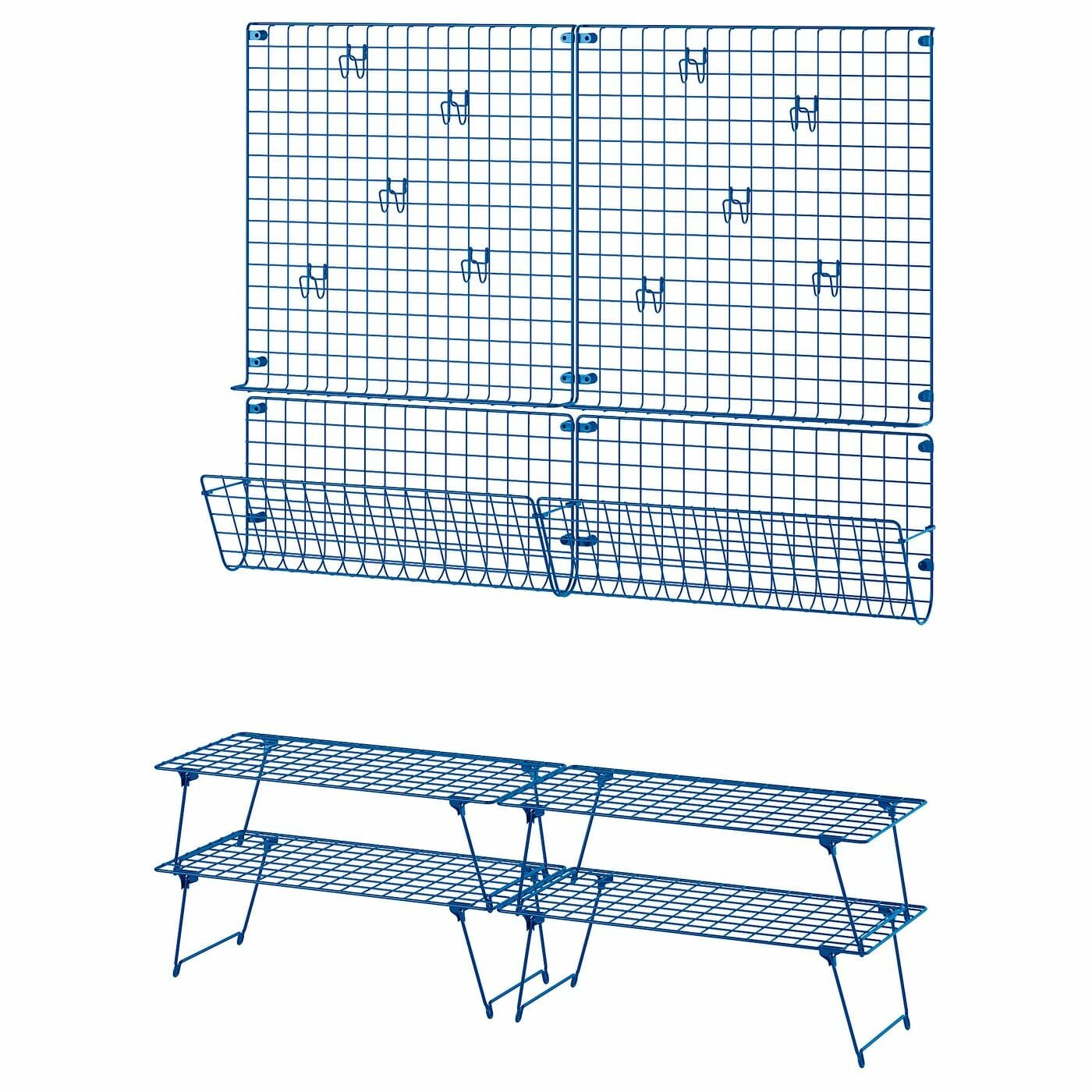 Обувница IKEA GREJIG, синий, набор 8 шт. 096.226.22