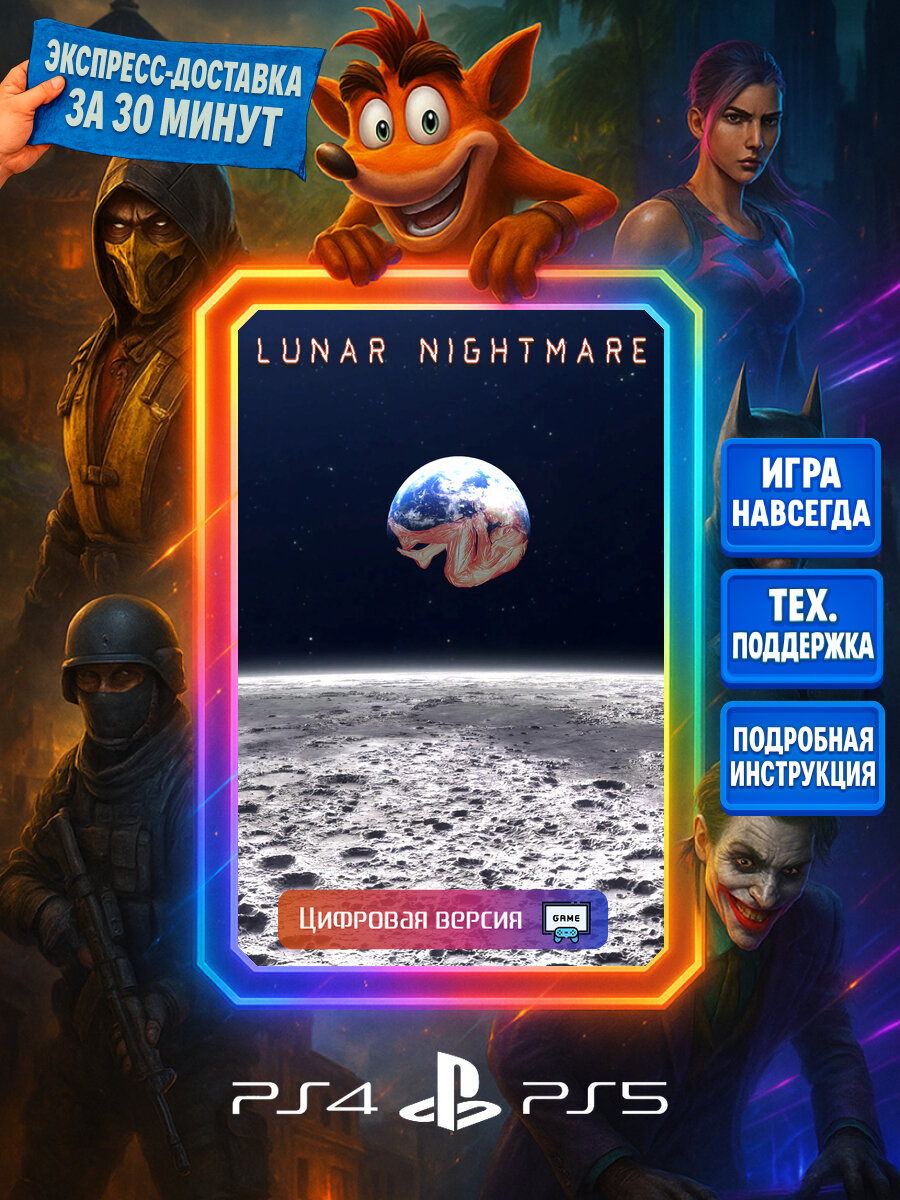 Lunar Nightmare PS4/PS5 | Моментальная доставка | Английский язык | Ужасы