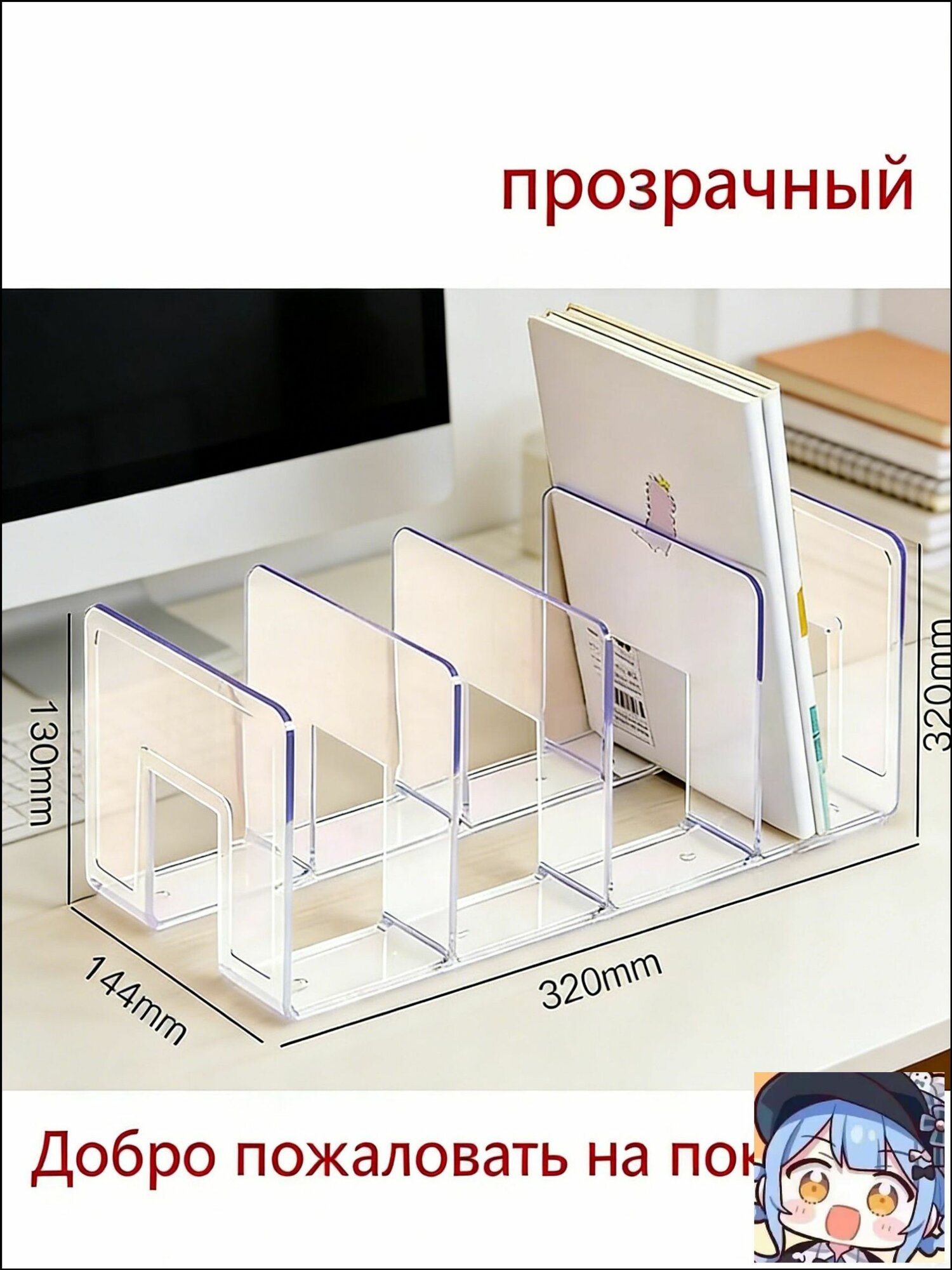 Кофр для хранения сумок прозрачный, пластиковый сепаратор, арочная форма, 327x144x130 см