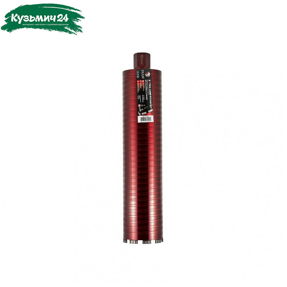 Сверло алмазное по бетону DIAM Extra Line Titan HIT 313039, 112х450х9х1 1/4UNC, сегментное, сухое сверление